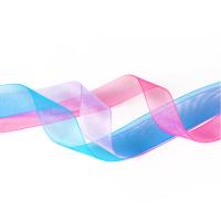 China 1-1/2 inch Pattern SOLID COLOR Polyester Organza Ribbon for Making Flowers 200 Yards for sale