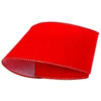 China 2.5 Inch Red Velvet Wired Ribbon with Metallic Gold Edges Crafters' Favorite for sale