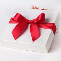 China Add a Pop of Color to Your Gifts with Pre-Tied Red Satin Ribbon Bows and Elastic Band for sale