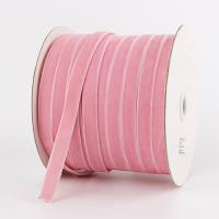 China Embroidered 25mm Single Face Pink Velvet Ribbon 32 Color Assortment Pack for sale