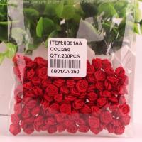 China Garment Decoration Mini Satin Ribbon Bow with Solid Color and 100% Polyester Material for sale