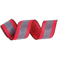 China 2.5 Inch Wired Edge Burlap Ribbon Perfect for Crafts Christmas Weddings and Festivals for sale