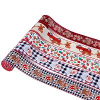 China Christmas Burlap Fabric Wired Ribbon for DIY Wrapping Wedding Floral Bows Crafts 2.5 Inch 63mm Wide for sale