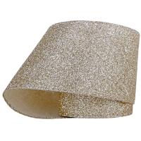China 2.5 Inch Wide Shimmer Christmas Ribbon with Gold Wired Edge Glitter Metallic Single Face for sale