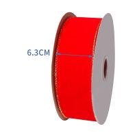 China Velvet Wired Ribbons Gold Trim Wire-Edge Ribbon for Xmas Single Face Style 2.5 Inches for sale