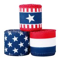China Stocked Wired Edge Burlap Ribbon for Easter Day Valentine Day Irish Day and Christmas for sale