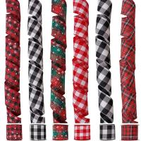 China MSD Christmas Wired Edge Ribbon 2 Inch Printed Burlap Craft Ribbon with Printed Design for sale