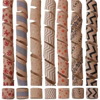 China MSD 2.5 Inch Christmas Decoration Jute Ribbon with Wired Edge Trim in Printed Design for sale