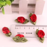 China Supply Recyled Satin Ribbons Mini Artificial Silk Ribbon Flowers for Wedding Dress for sale