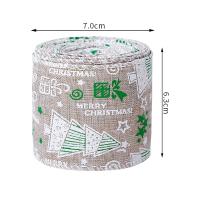 China Single Face Wired Edge Burlap Ribbon MSD Ribbons 2.5 Inch Bulk Christmas Ribbon for sale