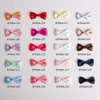 China Mini Ribbon Bow Tie for Garment Decoration MSD Stocked Flat Satin Ribbon Bows Handmade for sale
