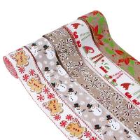 China MSD Customized Christmas Wired Ribbon Roll 2.5 Inch Polyester Christmas Tree Ribbons for sale