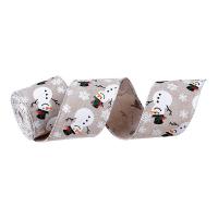China MSD Customized Christmas Wired Ribbon Roll 2.5 Inch Polyester Christmas Tree Ribbons for sale