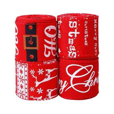 China Christmas Style 2.5 Inch Printed Ribbon for Gift Choose from Our Catalog or Customized for sale