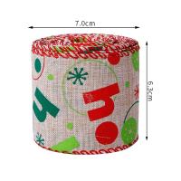 China 2 1/2'' Width Christmas Decoration Wired Edge Ribbons Polyester Fabric Craft Ribbon for sale