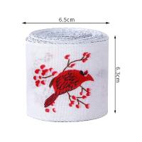 China MSD Ribbons Christmas Printed Wreath 2.5 Inch Burlap Ribbon with Single Face Design for sale