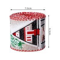 China MSD 63mm 2.5inch Single Face Burlap Wired Ribbon for OEM Customized Christmas Ribbons for sale