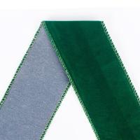 China Printed Velvet Wired Edge Ribbon for Red Green Craft Fabric Wrapping at Christmas Bow for sale