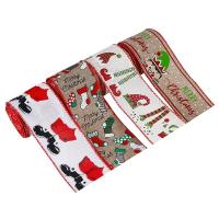China 2.5 Inch Burlap Christmas Wired Edge Ribbon for Sustainable DIY Xmas Design Decorations for sale