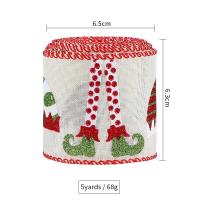 China 2.5 Inch Burlap Christmas Wired Edge Ribbon for Sustainable DIY Xmas Design Decorations for sale