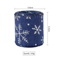 China Christmas Burlap Ribbons Sustainable Xmas Wired Sheer Ribbons for Present Wrapping for sale