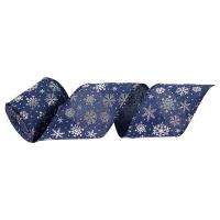 China Christmas Burlap Ribbons Sustainable Xmas Wired Sheer Ribbons for Present Wrapping for sale