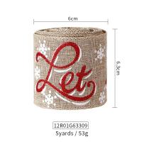 China Single Face Wired Edge Burlap Ribbon with Snowflake Pattern Christmas Ribbon from MSD for sale
