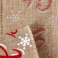 China Single Face Wired Edge Burlap Ribbon with Snowflake Pattern Christmas Ribbon from MSD for sale