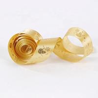 China Hot Stamping Gold Printing Snowman Pattern Ribbon Polyester for Holiday Wrapping for sale