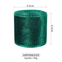 China MSD Ribbon Christmas 2 1/2'' Gold Wire Edge Green Color Velvet Ribbon For Decoration for sale