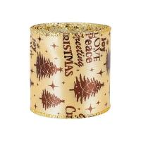 China MSD Ribbon Holiday Decoration Wire Edge Yellow Satin Ribbon for Christmas Decoration for sale