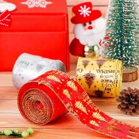 China MSD Ribbon Holiday Decoration Wire Edge Yellow Satin Ribbon for Christmas Decoration for sale