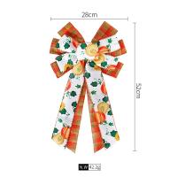 China Rustic Thanksgiving Wreath Bow Handmade Burlap Bow for Indoor/Outdoor Decoration for sale