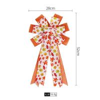 China Rustic Thanksgiving Wreath Bow Handmade Burlap Bow for Indoor/Outdoor Decoration for sale