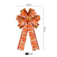 China Rustic Thanksgiving Wreath Bow Handmade Burlap Bow for Indoor/Outdoor Decoration for sale