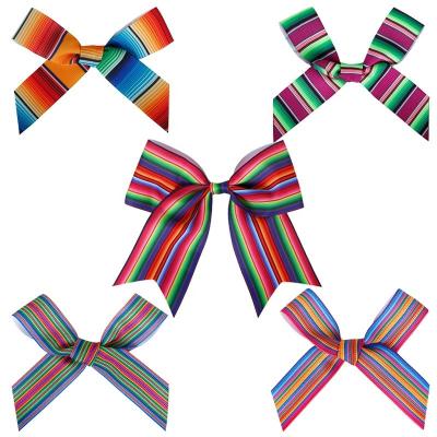 China Colorful Fiesta Ribbon Bows for Customized Gift Wrapping and Mexican-Themed Events for sale