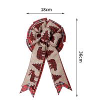 China Handmade Wire Twist Tie Jute Bow Pre-Tied Burlap Bow for Christmas Tree Decoration for sale