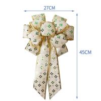 China Luster Style Wedding Ribbon Bow in Red Burlap for Festive Holiday Decoration at Home for sale