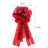 China 33cm*75cm Chinese Red Wired Christmas Bow for Wedding Decoration in Traditional Style for sale