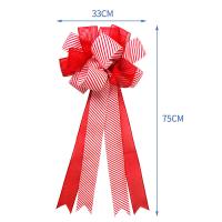 China 33cm*75cm Chinese Red Wired Christmas Bow for Wedding Decoration in Traditional Style for sale