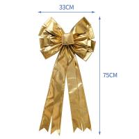China 33cm*75cm Chinese Red Wired Christmas Bow for Wedding Decoration in Traditional Style for sale