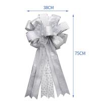 China Silver Christmas Bows for Wreaths and Garland Decoration Handmade Craft for sale