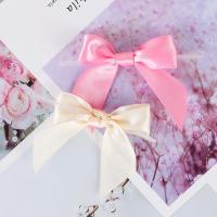 China Lighted Valentine Bows Handmade MSD Polyester Pink Ribbon Bow Pre Tie Decoration Bow for sale
