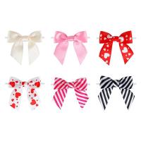 China Lighted Valentine Bows Handmade MSD Polyester Pink Ribbon Bow Pre Tie Decoration Bow for sale