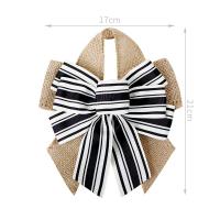 China Christmas Outdoor Wedding Decoration Burlap Garland Bow Holiday Tree Topper Bow Rustic Decor for sale