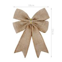 China Rustic Jute Ribbon Bow Ornaments for Wedding Party Decorations 18cm*23cm Occasion Summer for sale