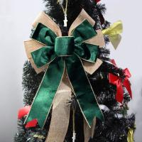 China Customized Pull Bow Handmade Double Wired Christmas Ribbon Bow for Decoration for sale
