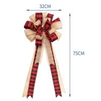 China Handmade Wired Edge Ribbon Bow Ideal for Adding a Festive Touch to Your Christmas Wreath for sale