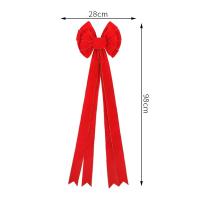 China Ribbon Bow Large Holiday Christmas Bows Red Velvet Gold Wired for Party Decorations for sale
