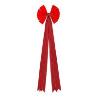 China Ribbon Bow Large Holiday Christmas Bows Red Velvet Gold Wired for Party Decorations for sale